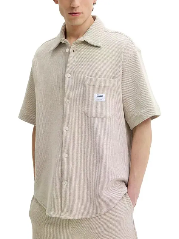 Hugo Ebronn Chest-pocket Button-up Shirt - Neutrals