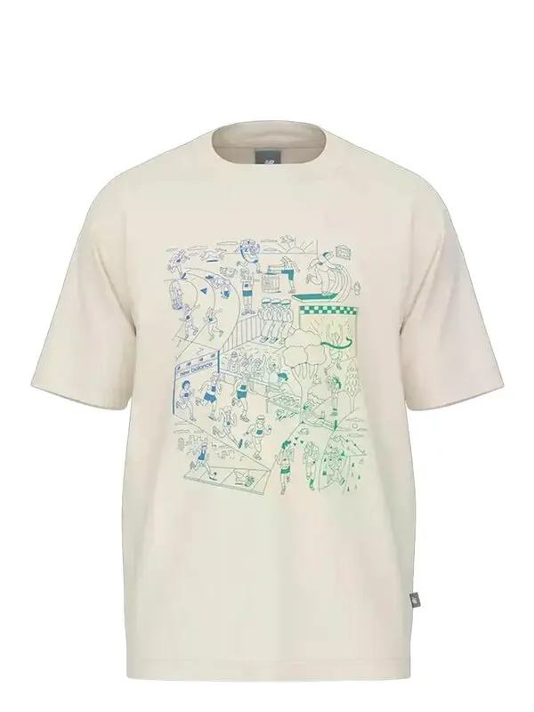 NEW BALANCE Graphic-print T-shirt - Neutrals