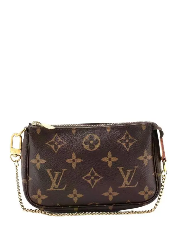LOUIS VUITTON Pochette Accessoires Monogram Canvas Mini Clutch - Brown