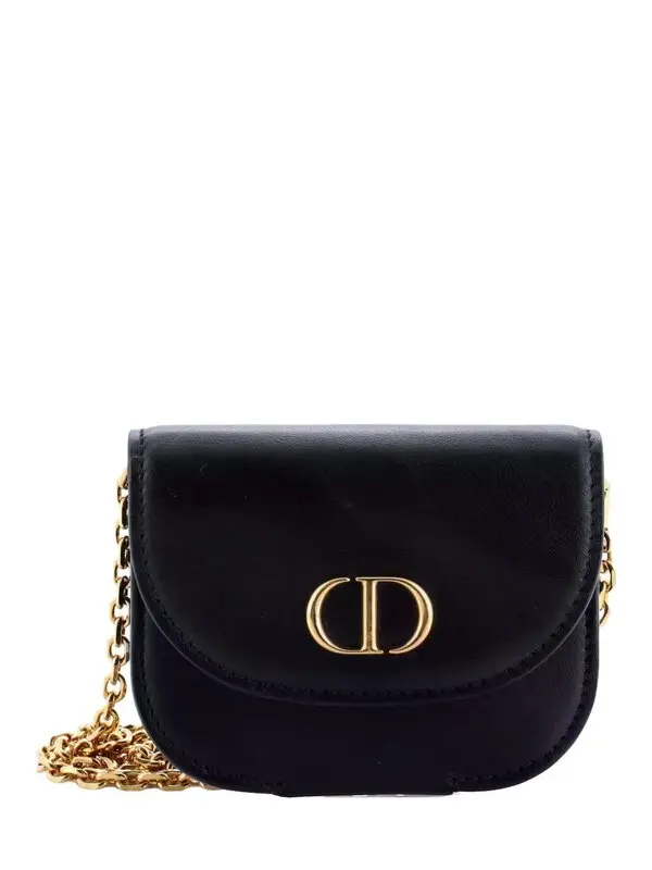 Dior 30 Montaigne Removable Pouch Leather Belt Bag - Black