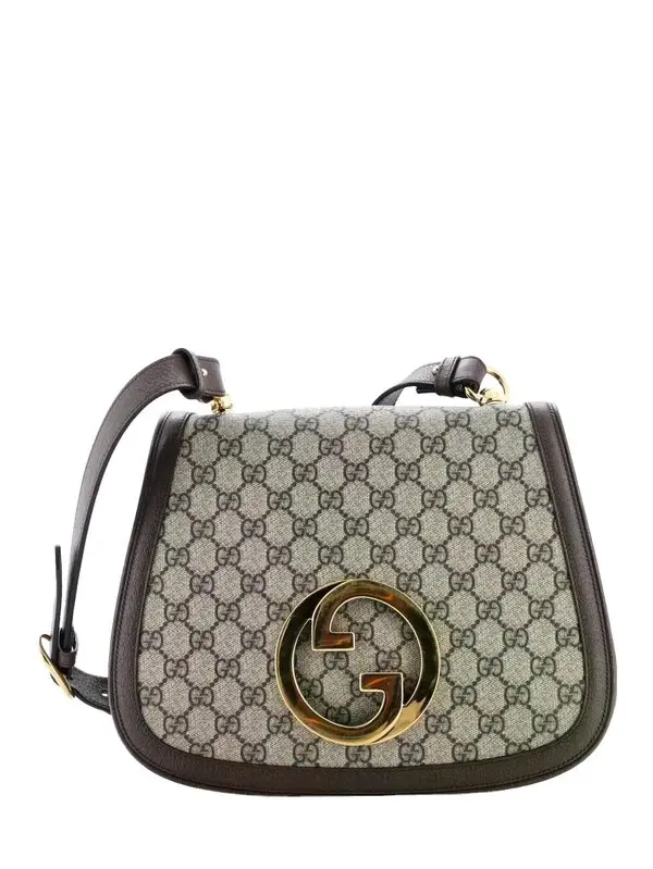 Gucci Blondie Nm Top Handle Bag Gg Coated Canvas Medium Satchel - Brown