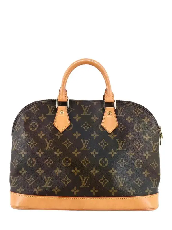 LOUIS VUITTON Vintage Alma Handbag Monogram Canvas Pm Satchel - Brown