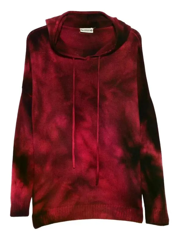 A.N.G.E.L.O. VINTAGE CULT Hooded Tie-dye Sweater - Red