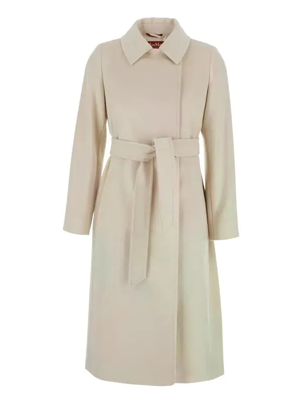 Max Mara Belted-waist Coat - Neutrals