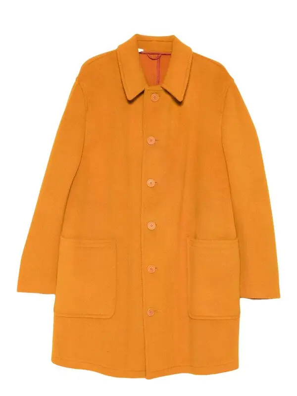 ROMEO GIGLI 1990s Single-breasted Wool Coat - Orange