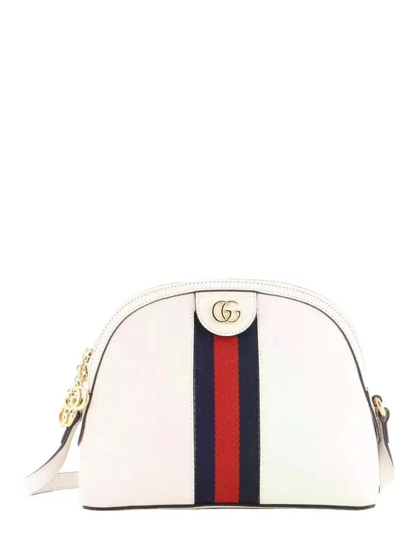 Gucci Ophidia Dome Leather Shoulder Bag - Neutrals