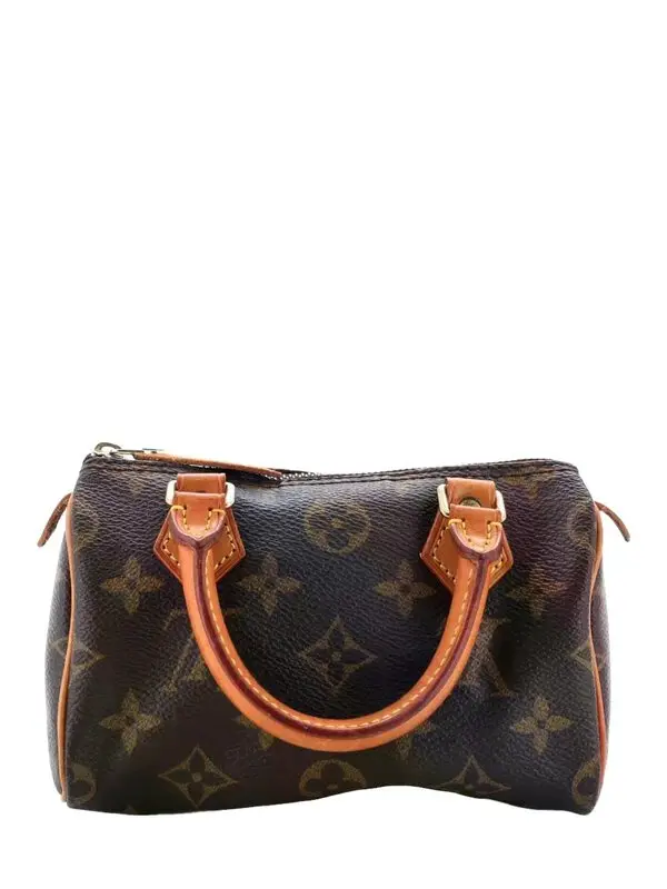 LOUIS VUITTON Speedy Mini Hl Handbag Monogram Canvas Satchel - Brown
