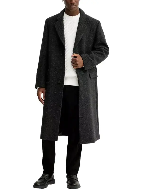 Hugo Single-breasted Coat - Grey