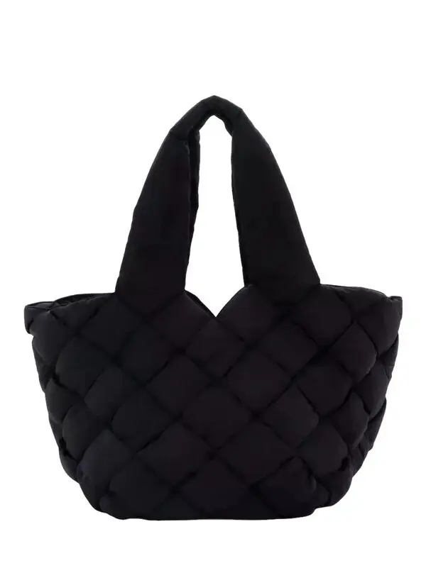 Bottega Veneta Cassette Paper Intrecciato Nylon Tote Bag - Black