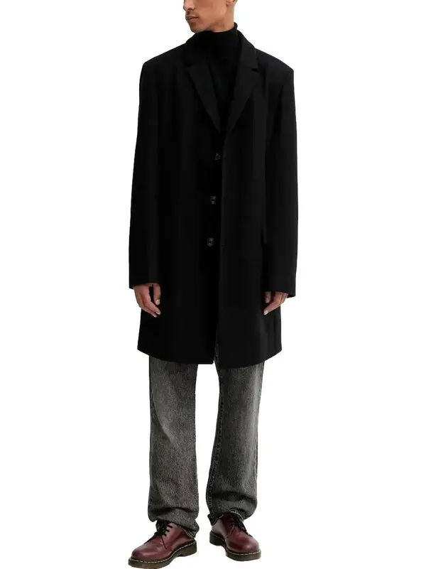Hugo Single-breasted Coat - Black