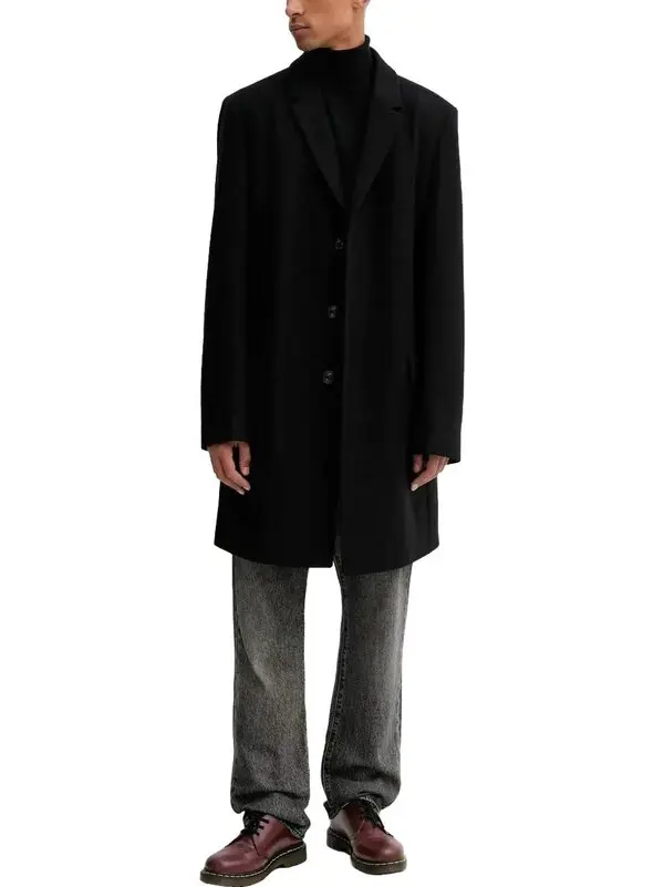 Hugo Single-breasted Coat - Black