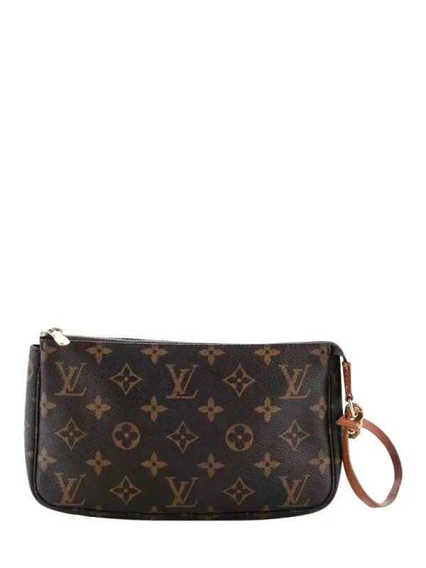 LOUIS VUITTON Pochette Accessoires Monogram Canvas Clutch - Brown
