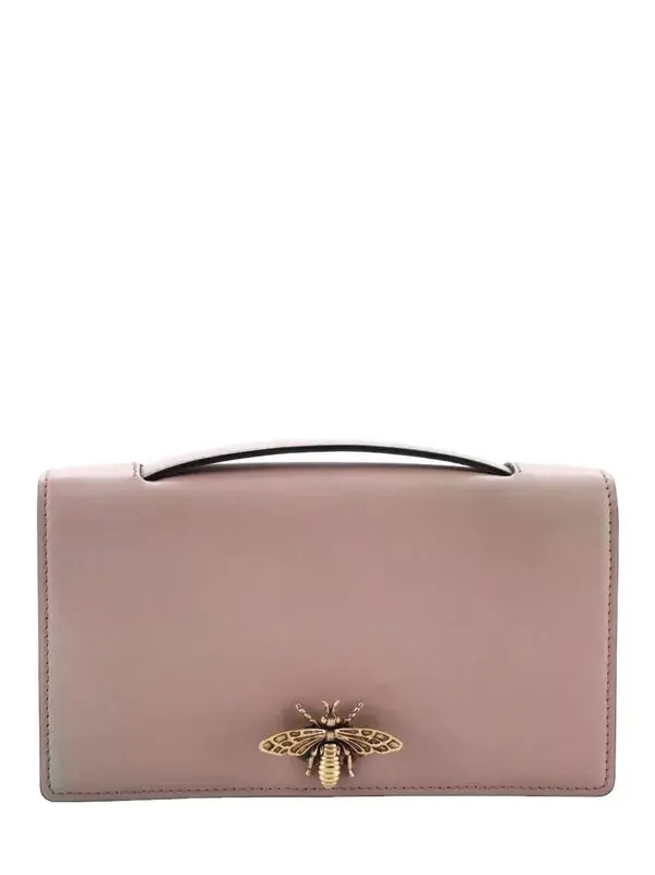 Dior Bee Leather Clutch - Neutrals