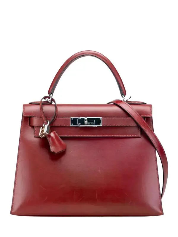 Hermès Kelly Ii Sellier 28 Satchel - Red