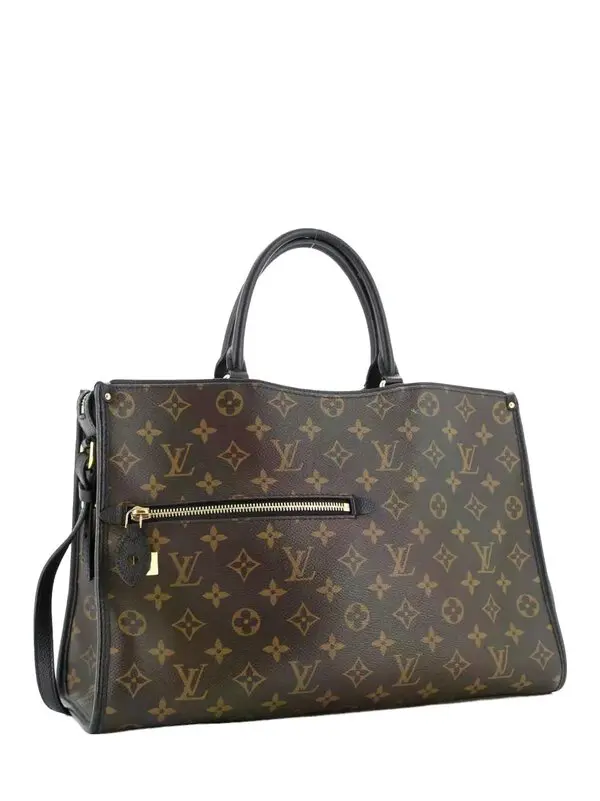LOUIS VUITTON Popincourt Nm Handbag Monogram Canvas With Leather Mm Satchel - Black