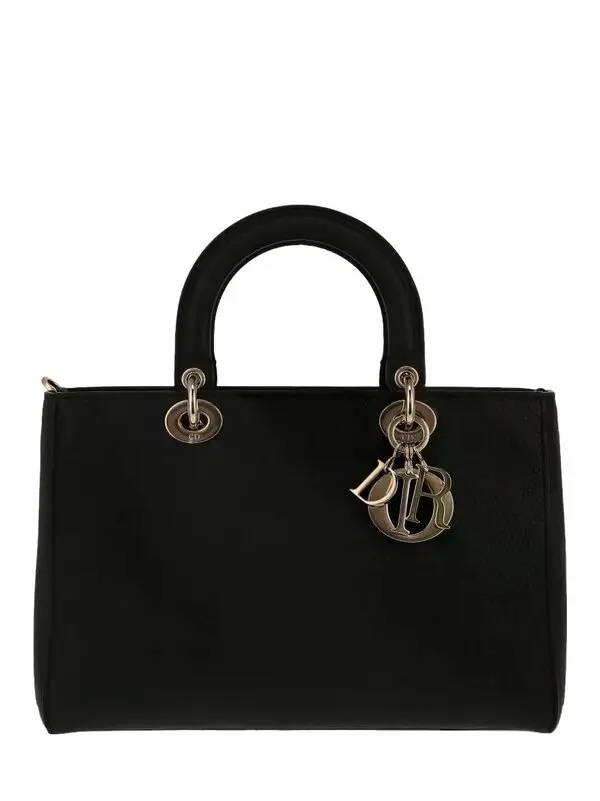 Dior Lady Grained-leather Handbag - Black