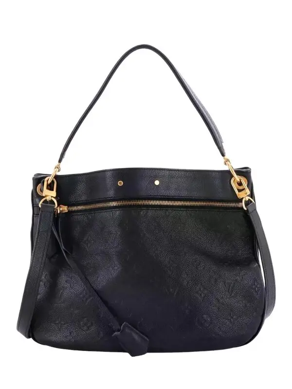 LOUIS VUITTON Spontini Nm Hobo Bag Monogram Empreinte Leather - Black