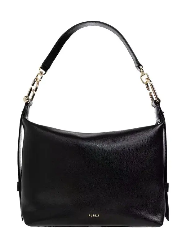 Furla Tonie Leather Tote Bag - Black