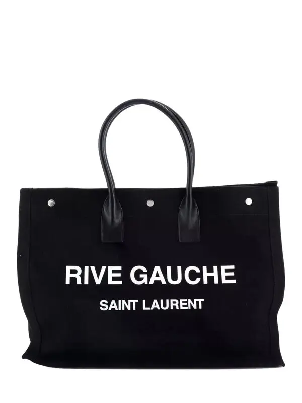 Saint Laurent Rive Gauche Shopper Large Tote Bag - Black