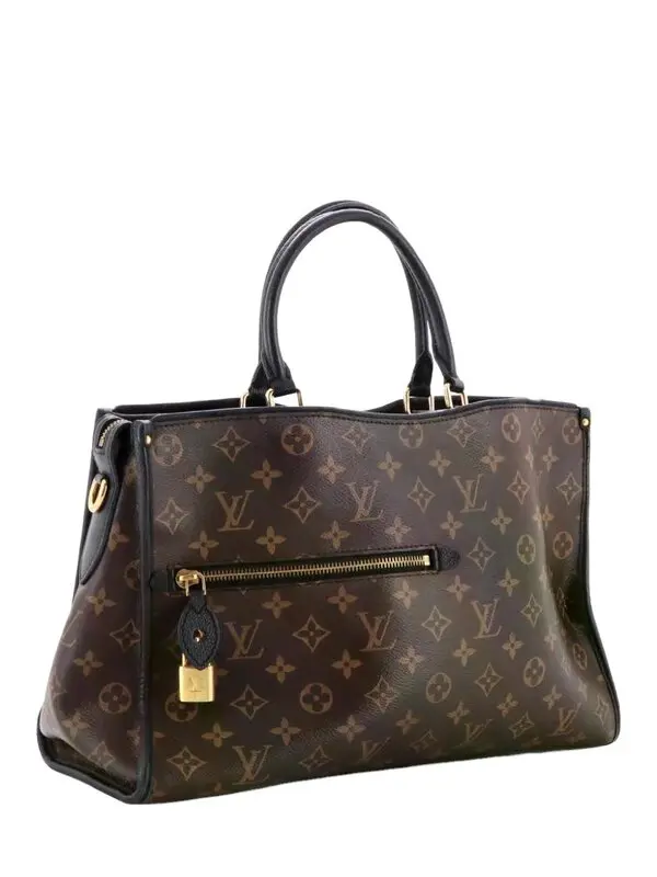 LOUIS VUITTON Popincourt Nm Handbag Monogram Canvas With Leather - Black