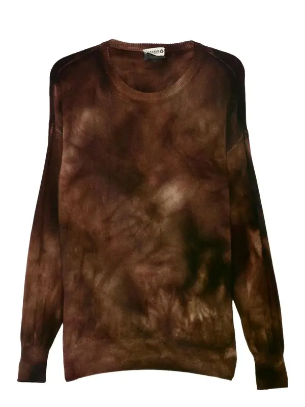 A.N.G.E.L.O. VINTAGE UPCYCLING Tie-dye Cashmere Sweater - Brown