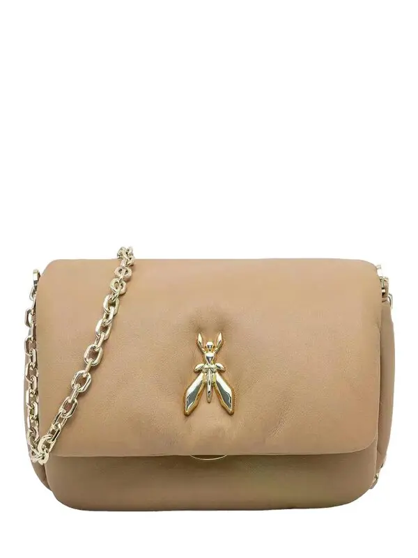 Patrizia Pepe Fly-plaque Crossbody Bag - Neutrals