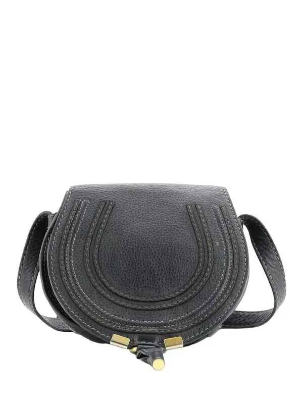 Chloé Marcie Leather Crossbody Bag - Black
