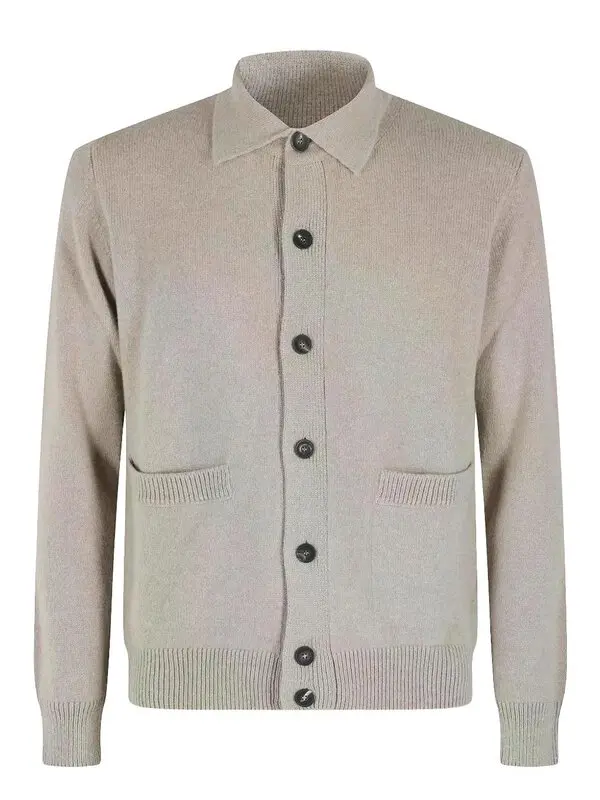 FILIPPO DE LAURENTIIS Button-placket Pocket Cardigan - Neutrals