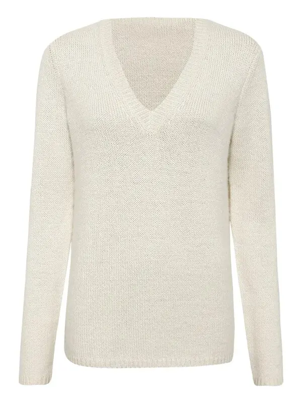 Gabriela Hearst Isiah Cashmere V-neck Sweater - Ivory