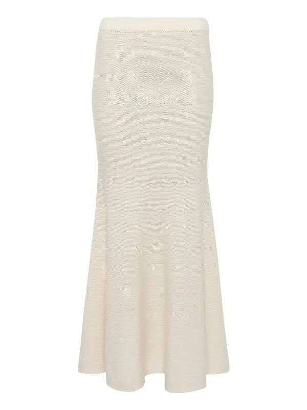 Gabriela Hearst Manni Cashmere Knit Maxi Skirt - Ivory
