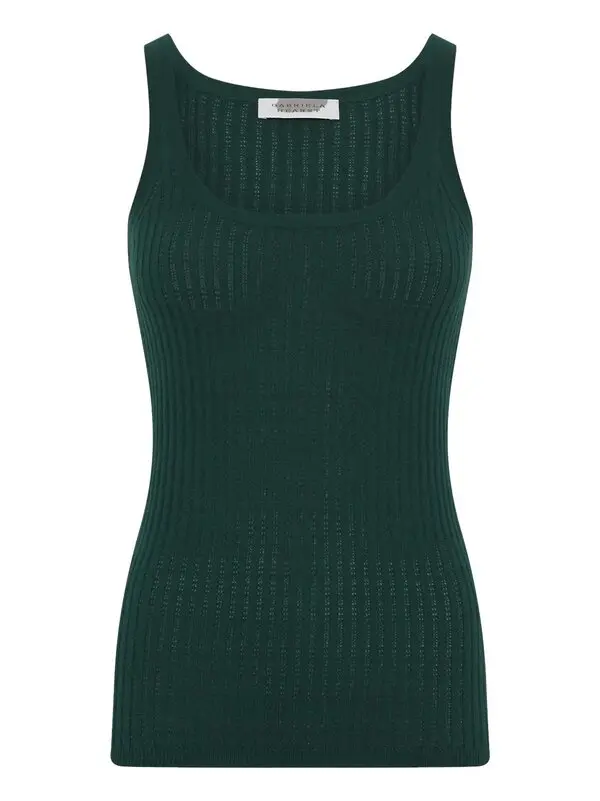 Gabriela Hearst Nevin Cashmere-silk Knit Tank Top - English Green