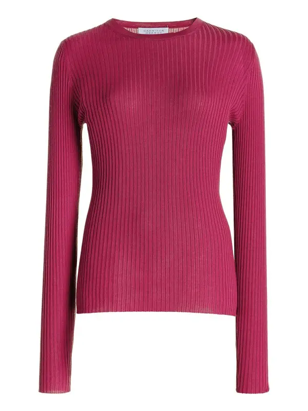 Gabriela Hearst Browning Knit Sweater In Cashmere Silk - Fuchsia