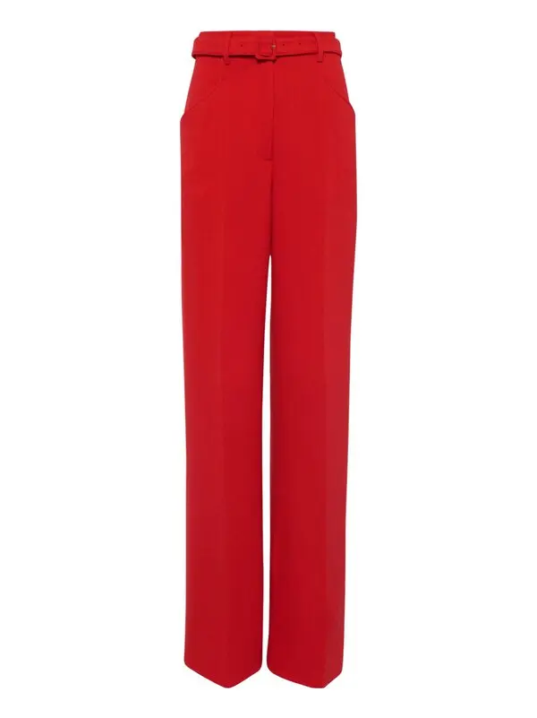 Gabriela Hearst Norman Wide-leg Virgin Wool Crepe Pants - Scarlet Red