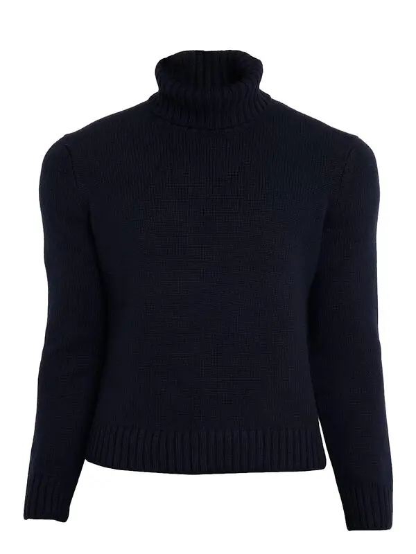 Loro Piana Parksville Baby Cashmere Knit Turtleneck Sweater - W000 Blue