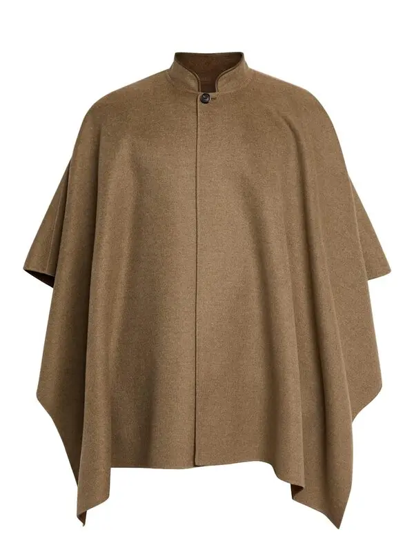 Loro Piana Spagna Water-repellent Cashmere Cape - H0qr Pine Perfume Me