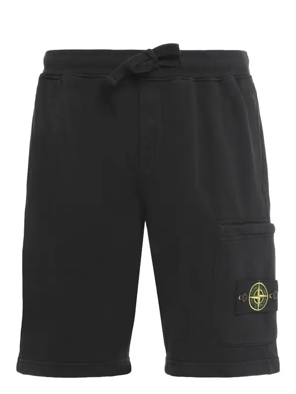 Stone Island Cotton Bermuda Shorts - Black