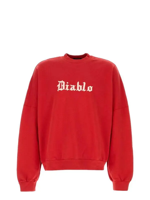 WILLY CHAVARRIA Oversized Diablo Sweatshirt - Red