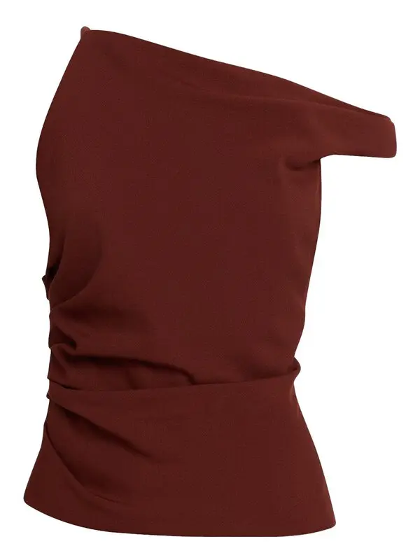 A.L.C. Leia Draped Asymmetric Top - Rust