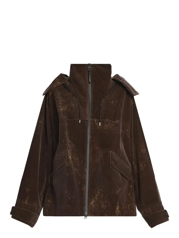 Loewe X On Flocked Anorak Jacket - Brown
