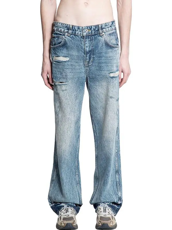 REPRESENT R3 Distressed Baggy Denim - Blue