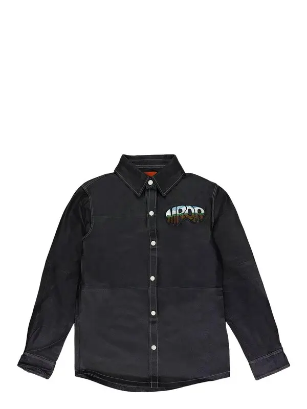 WHO DECIDES WAR BY EV BRAVADO Leather Shirt - Black