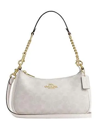 COACH OUTLET Teri Shoulder Bag In Signature Canvas - White