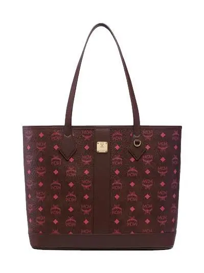 Mcm Liz Shopper In Visetos - Cinnamon
