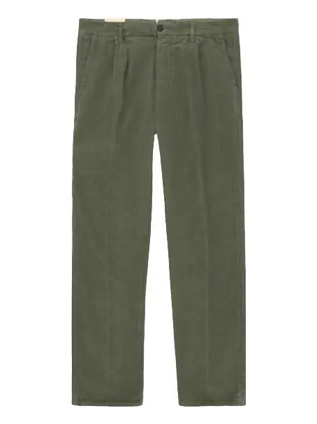 FORTELA Corduroy Pleated Trousers - Green