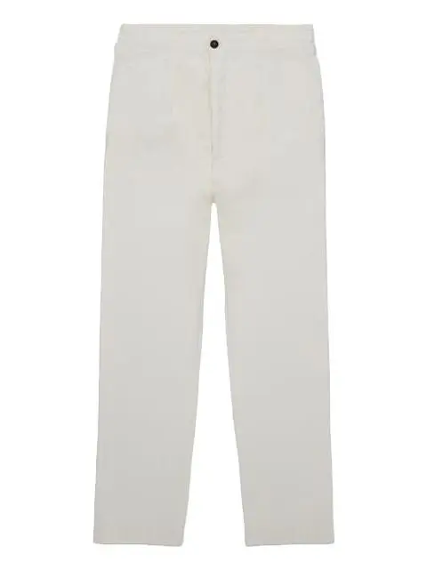 FORTELA Oklahoma Cotton Pleated Trousers - White