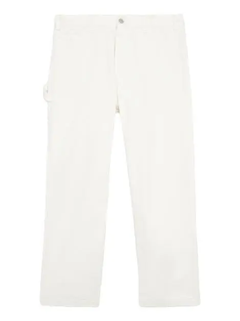 FORTELA Allen Cotton Twill Workwear Trousers - White