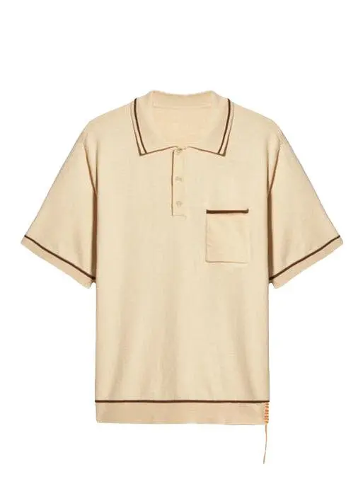 FORTELA Herrison Cotton Short Sleeve Polo - Camel