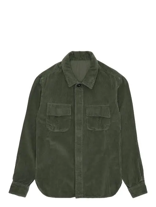 FORTELA Short Corduroy Overshirt - Green