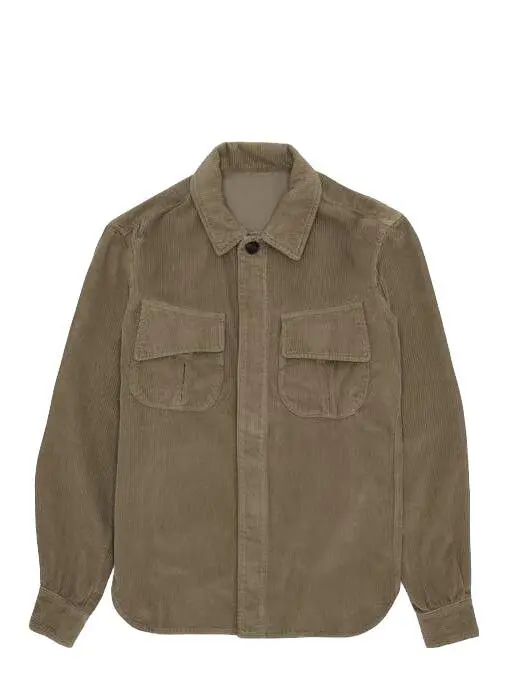FORTELA Short Corduroy Overshirt - Taupe