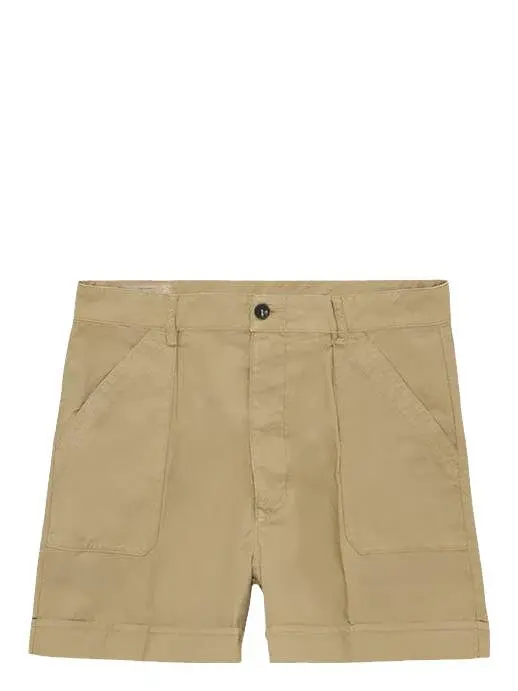 FORTELA Haute Twill Cotton Shorts - Beige